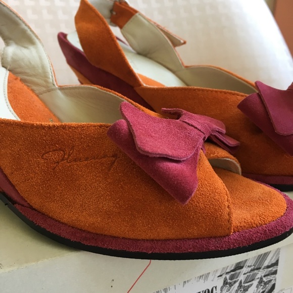 John Fluevog | Shoes | Nib Nwt John Fluevog Miss June Suede Sandals ...